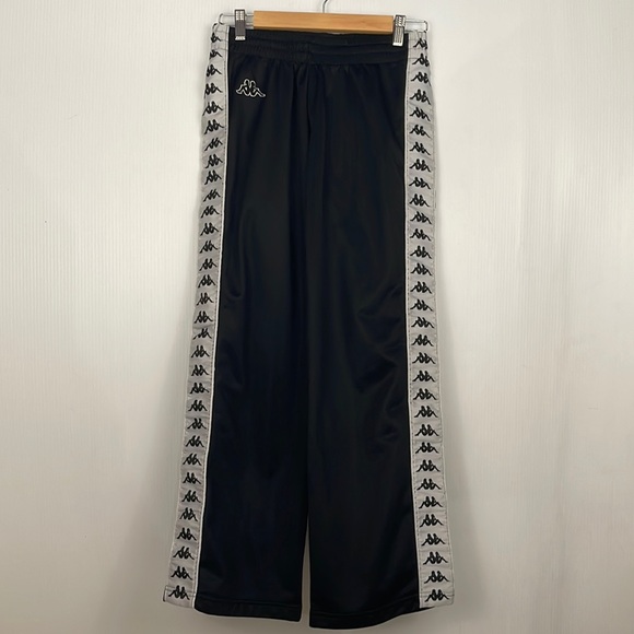 Kappa | Pants & Jumpsuits | Kappa Logo Black And White Track Pants ...